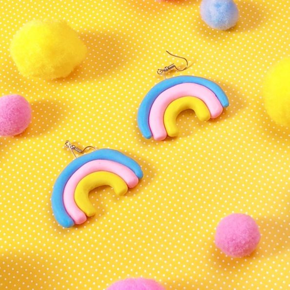 Frühlingsbasteln mit Kindern - Ohrringe basteln aus Fimo mit Video